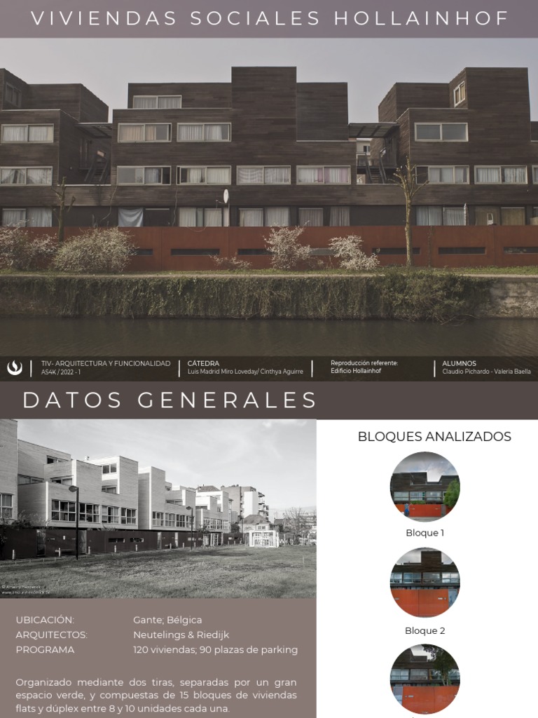Viviendas Sociales en Hollainhof, Gante | PDF