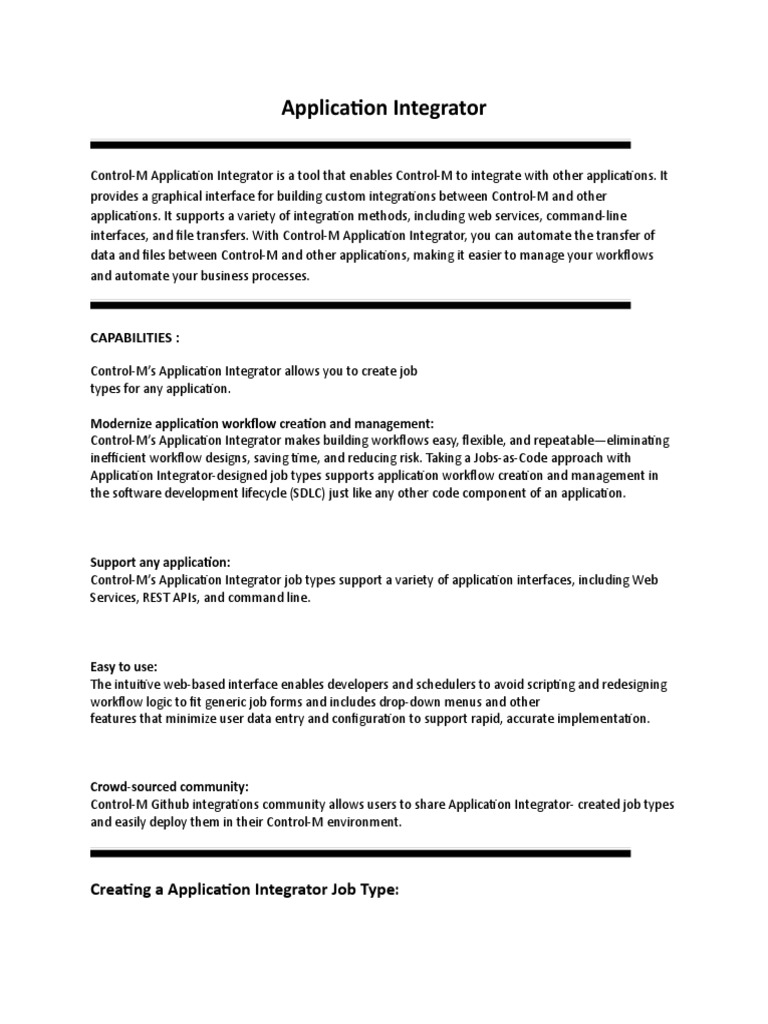 Control-M Application Integrator | PDF