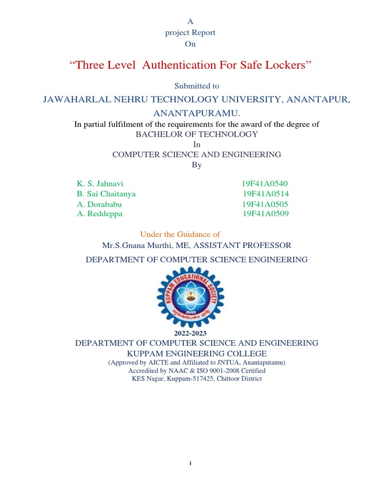 A Project Report Three | PDF