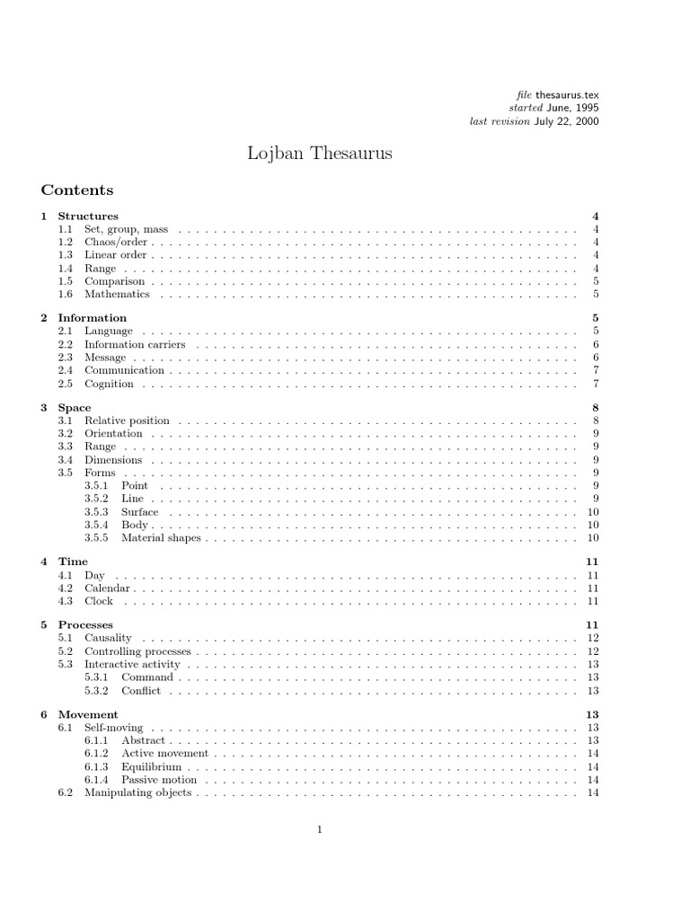 Lojban Thesaurus | PDF | Earth | Cereals