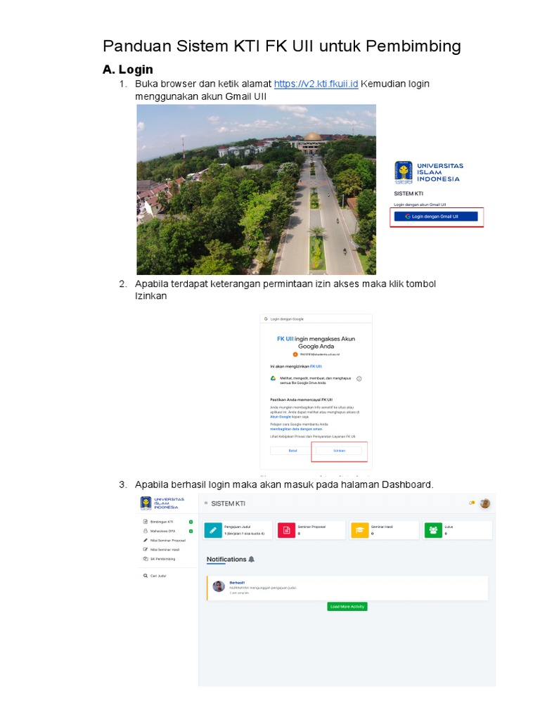 Panduan Penggunaan Sistem KTI Bagi Dosen | PDF | Karier & Perkembangan