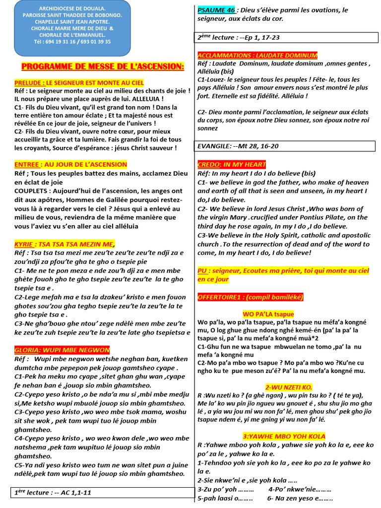 Ascension Du Seigneur | PDF | Arts du langage et discipline