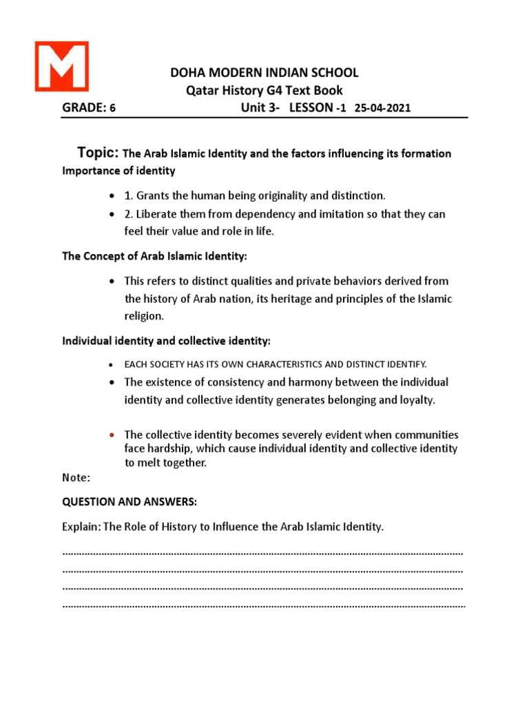 Grade 6 Qatar History Books | PDF