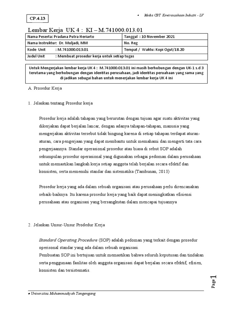 LK4 - Pradana Putra Heriarto - 1870201182 | PDF