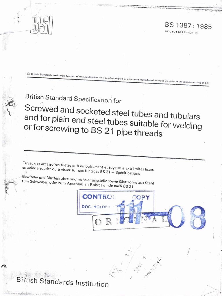 BS 1387 - 1985 | PDF