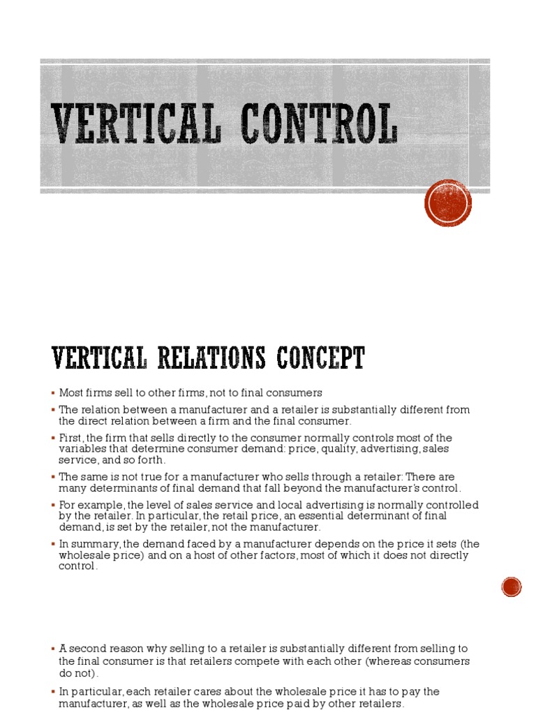 L37 Vertical Control | PDF