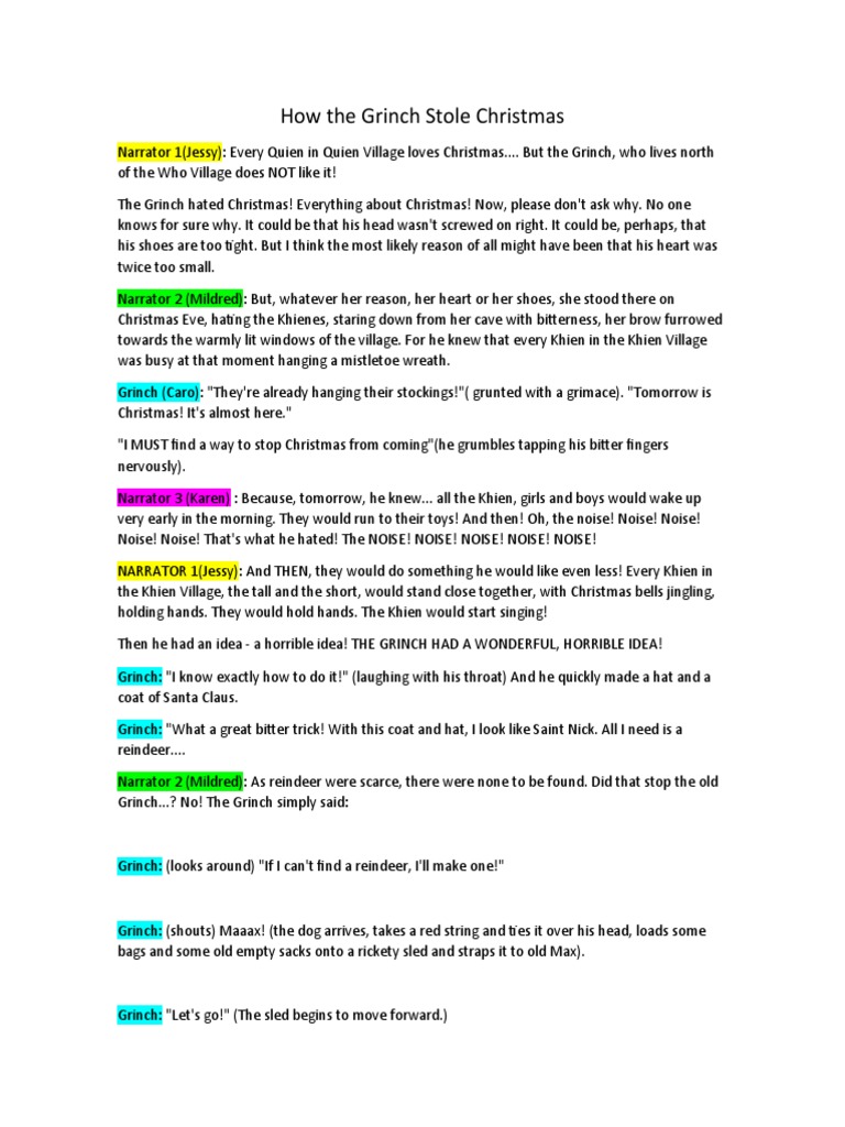 TRADUCIDO How The Grinch Stole Christmas | PDF