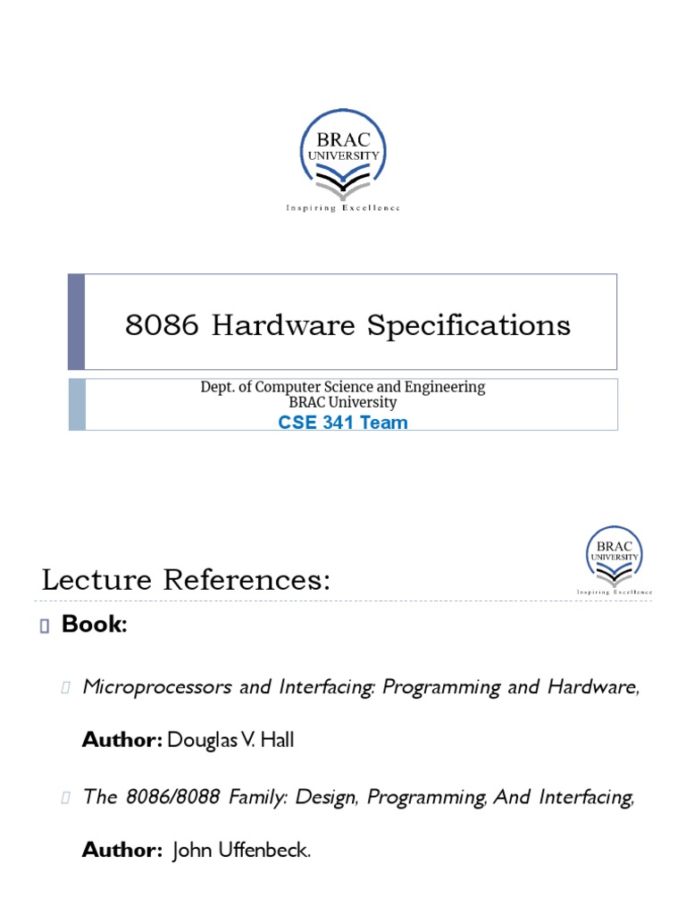 Lecture-5 (8086 Hardware Specifications - Pin Specification and Timing ...