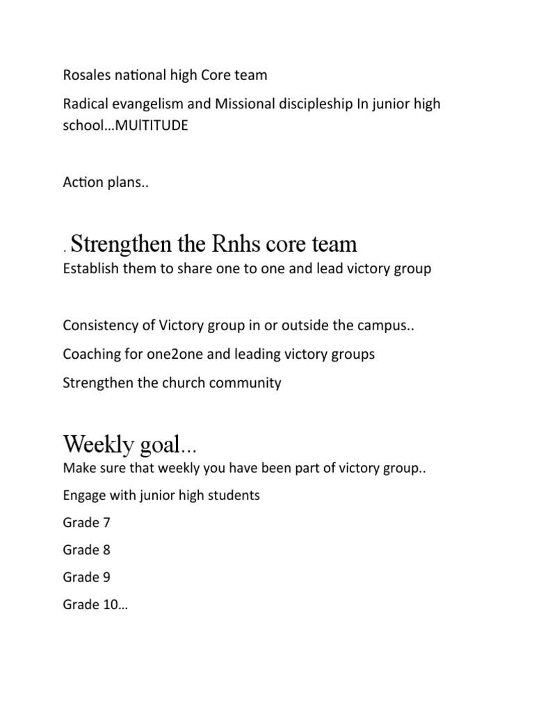 Radical Evangelism in Junior High Schools | PDF
