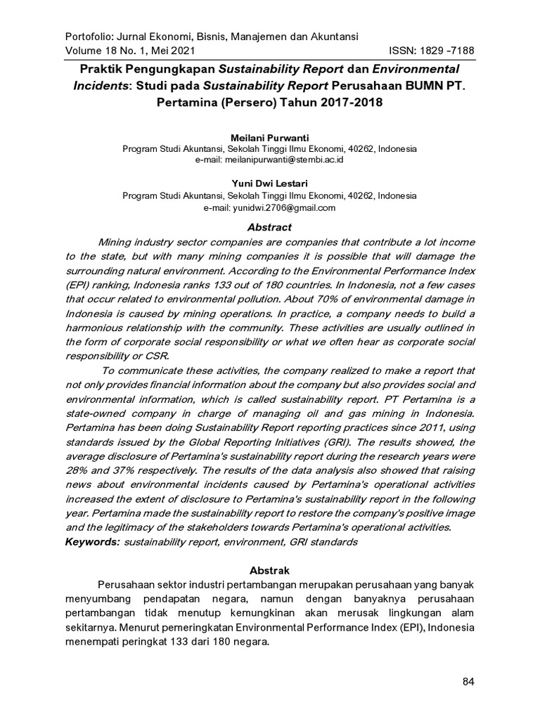 Contoh Kasus Suistainbility Report | PDF | Bisnis | Ilmu Sosial