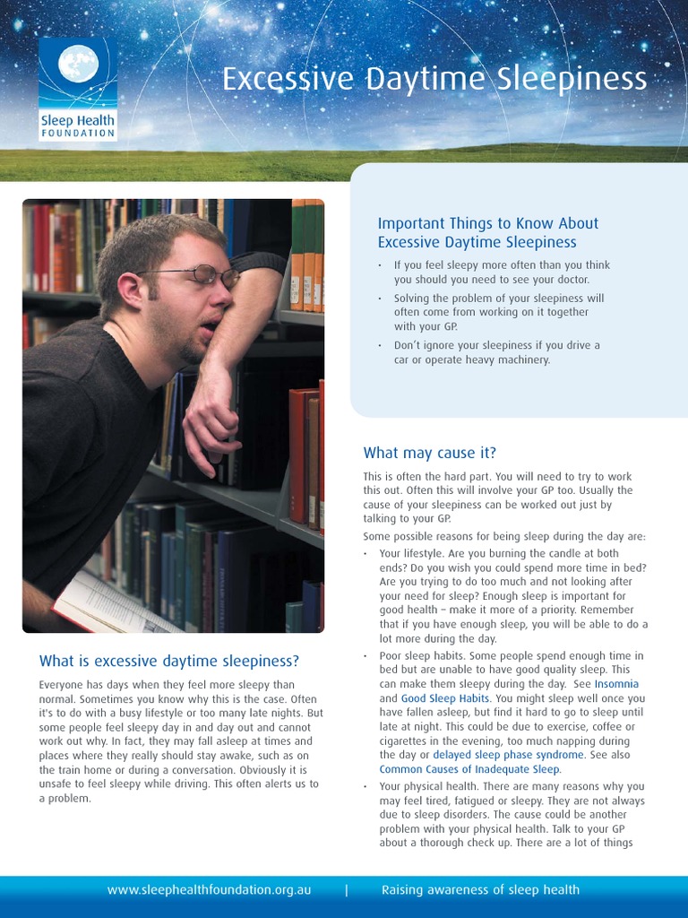 Excessive Daytime Sleepiness | PDF | Sleep | Sleep Disorder
