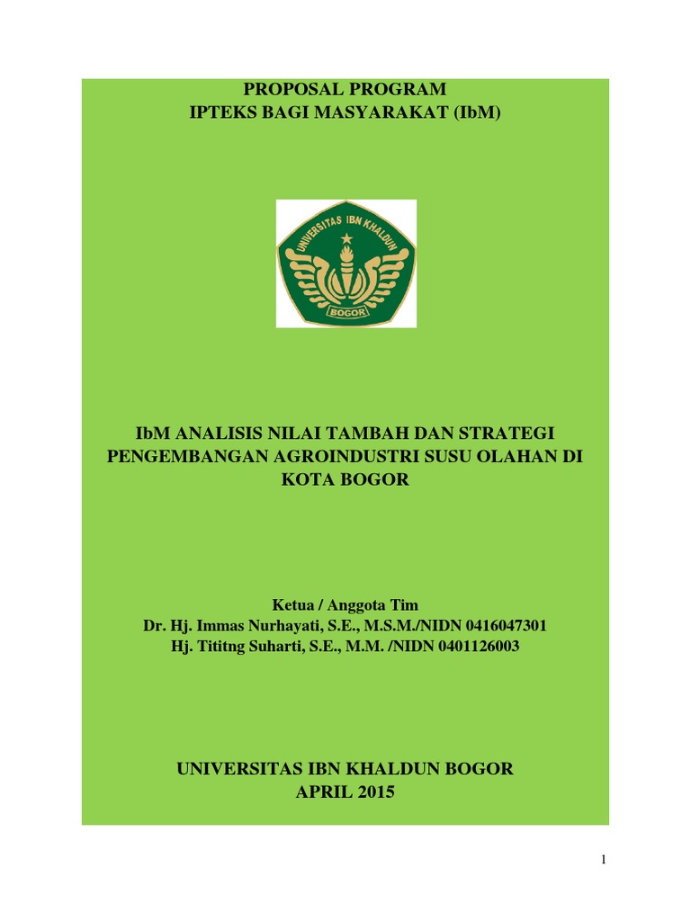 Immas Nurhayati - Universitas Ibn Khaldun - HIBM | PDF