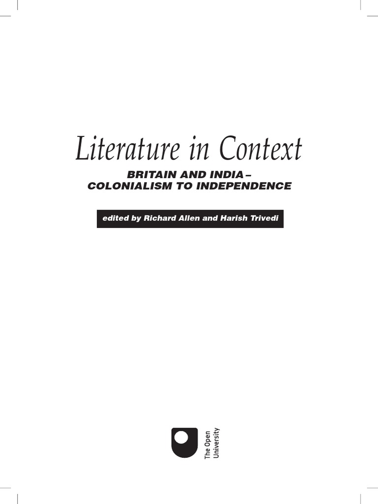 Harish Literature in Context | PDF | Classics