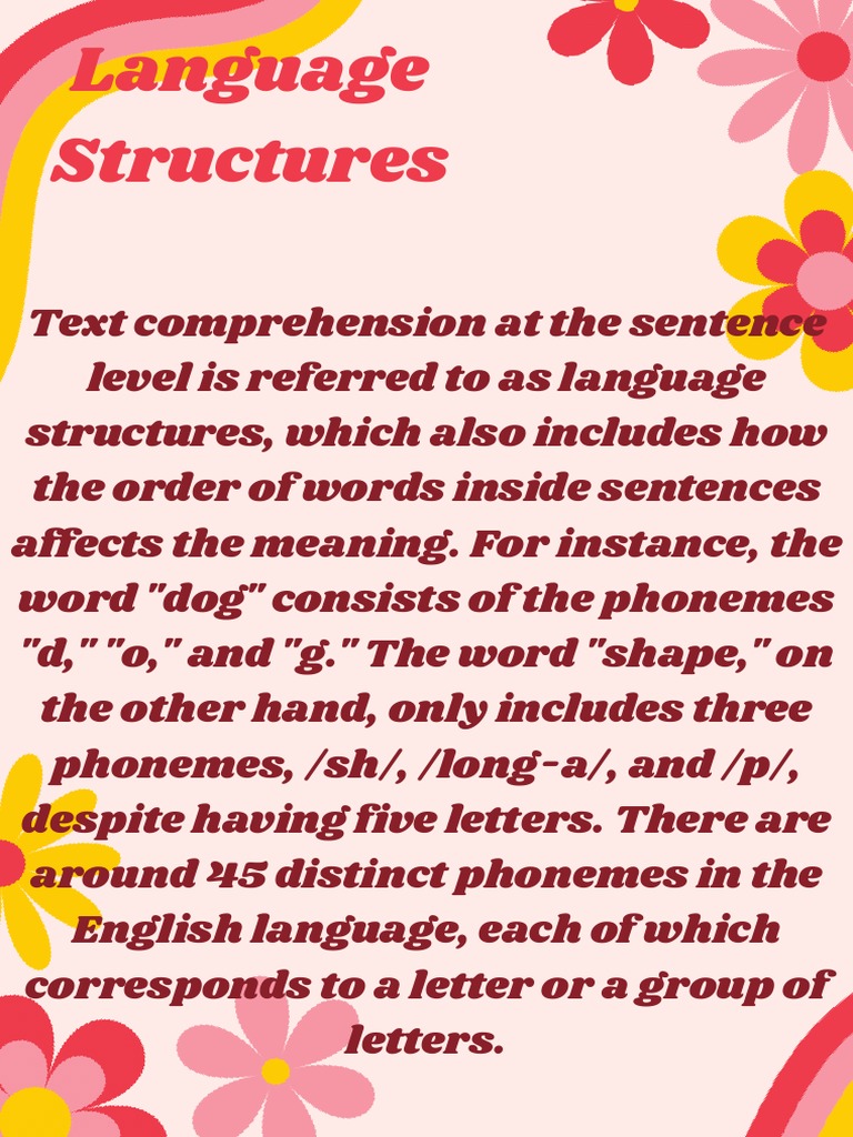 Language Structures | PDF | Word | Lexicon