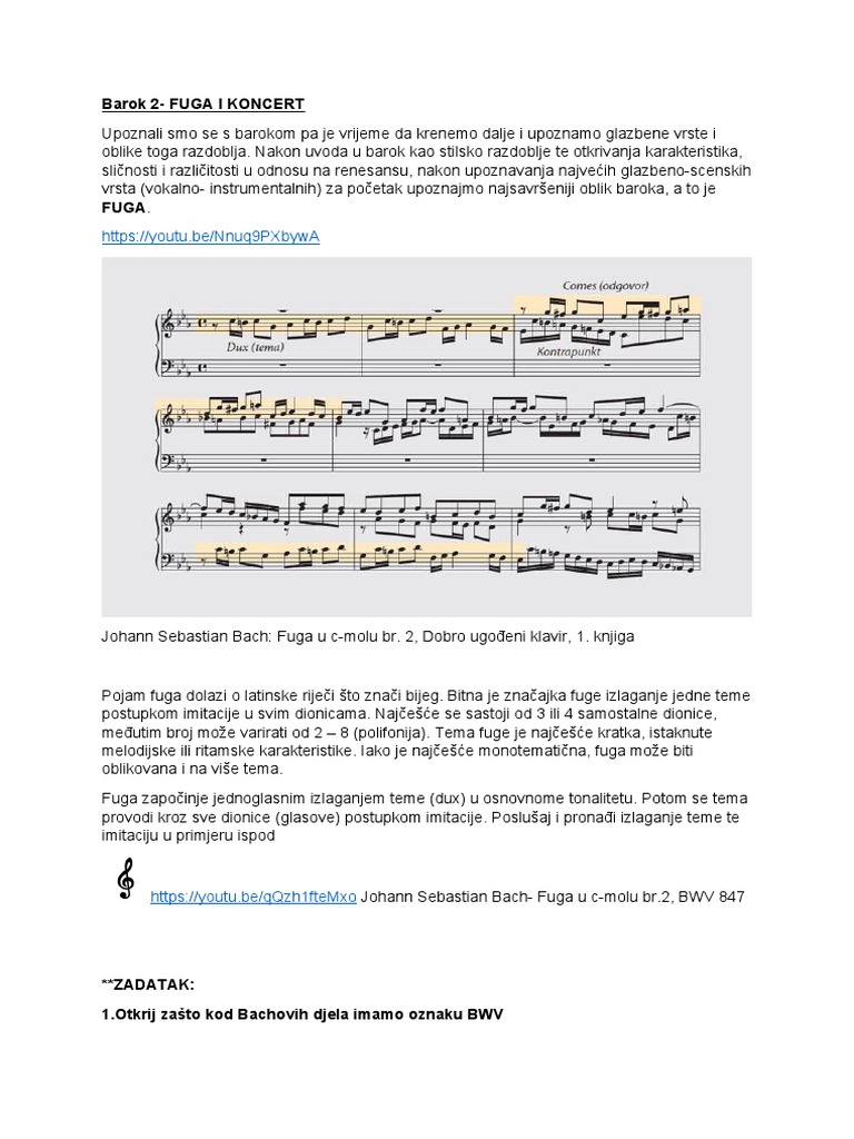 Barok 2 - Fuga I Koncert | PDF