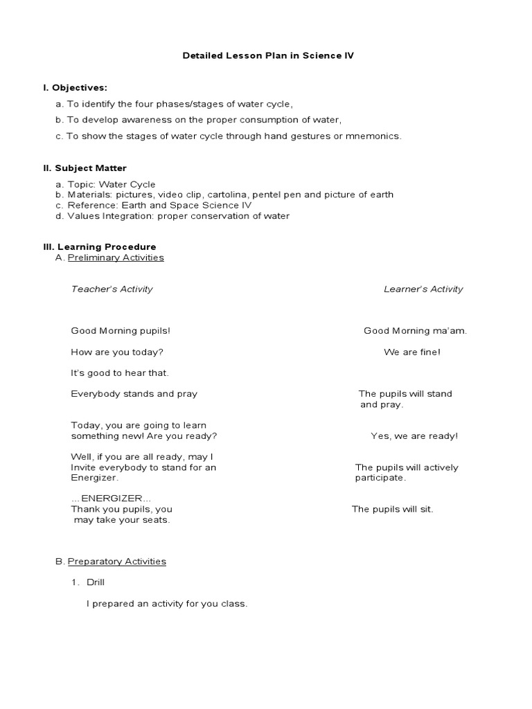 Detailed Lesson Plan in Science IV | PDF | Foreign Language Studies ...