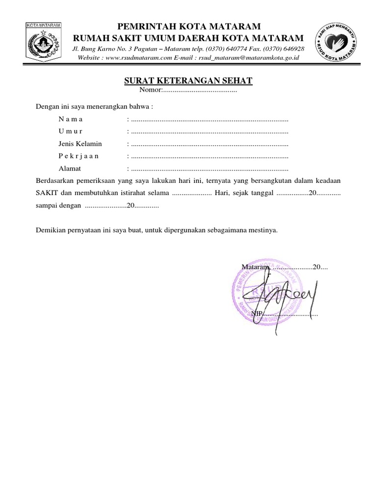 Surat Keterangan Sehat | PDF | Olahraga & Rekreasi | Game & Aktivitas