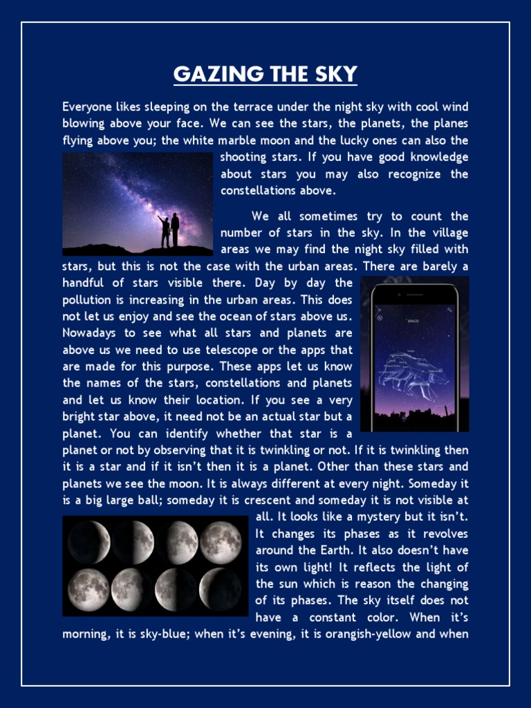 Gazing The Sky | PDF | Sky | Night Sky