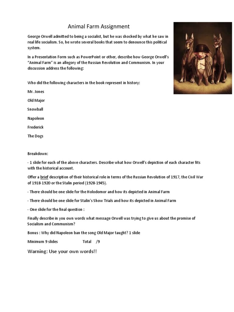 Animal Farm Assignment Covid | PDF | Classics | General Fiction