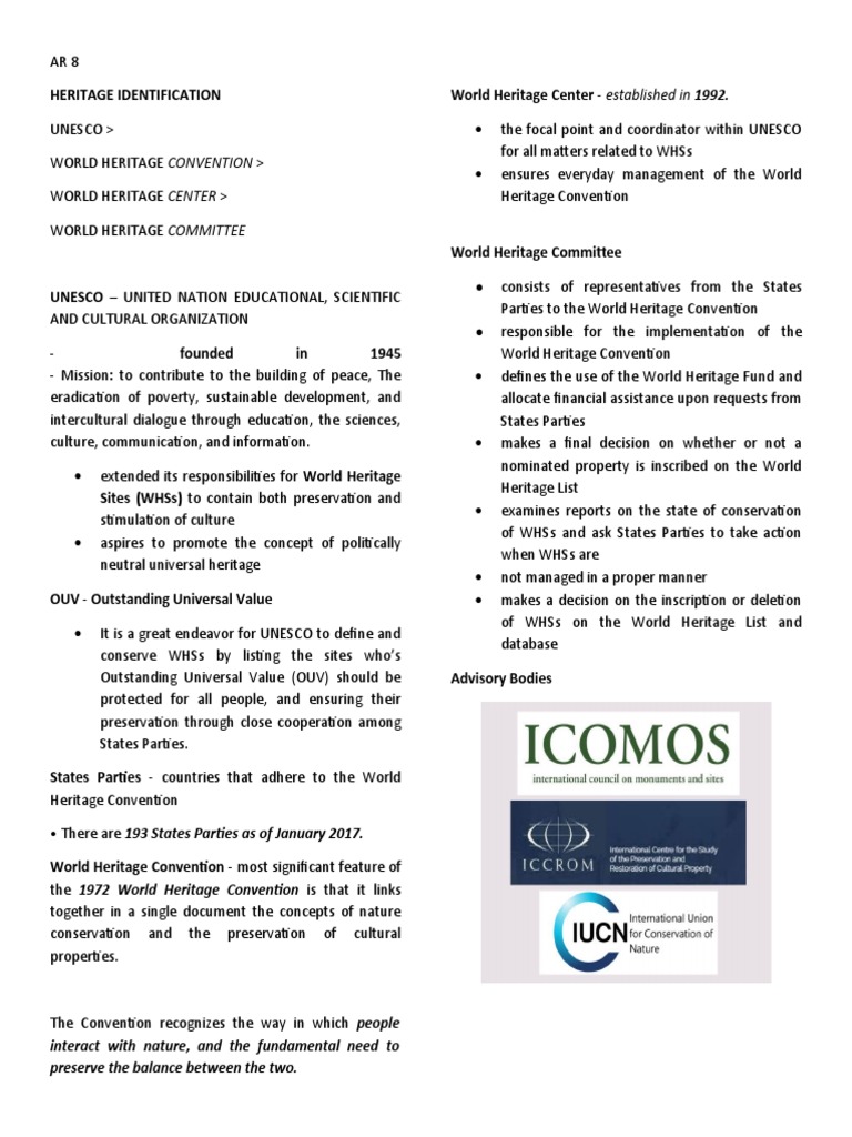 Ar 8 Reviewer For Finals | Download Free PDF | World Heritage Site ...