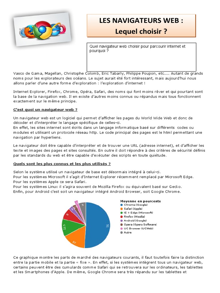 Choisir son navigateur web idéal | PDF