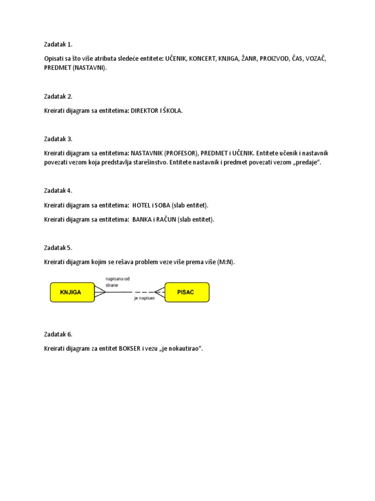 Zadaci Dijagrami | PDF
