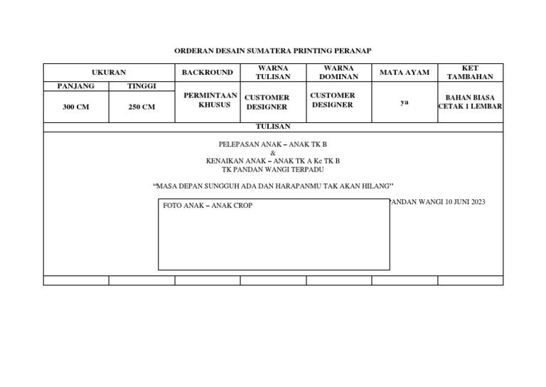 Orderan Sumatera 1 | PDF