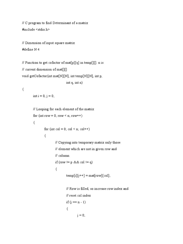 Matrix Determinant Pdf Matrix Mathematics Linear Algebra