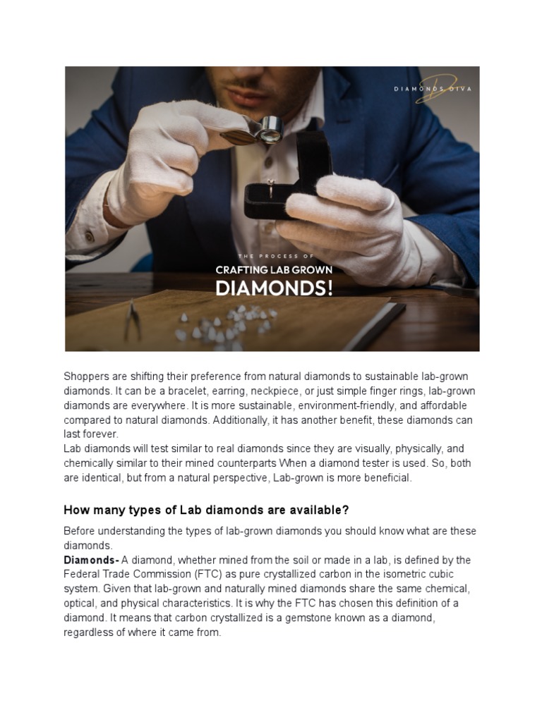 The Process of Crafting Lab Grown Diamonds! | PDF | Diamond | Chemical Vapor Deposition