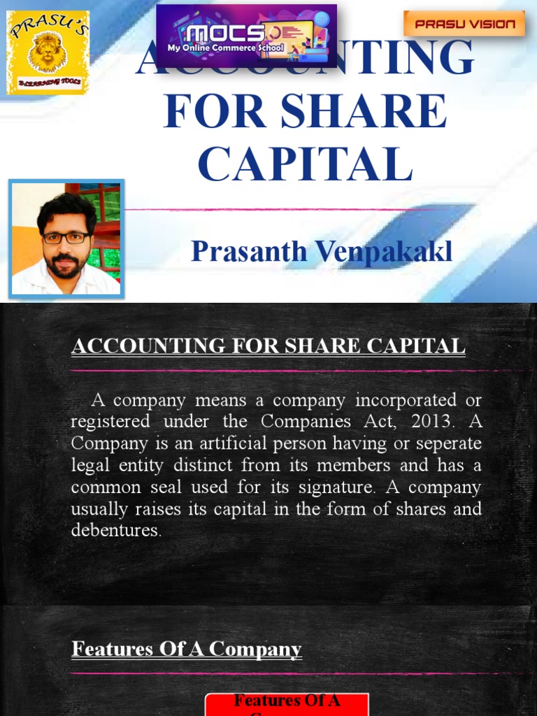 Accounting For Share Capital | PDF | Interest | Stocks