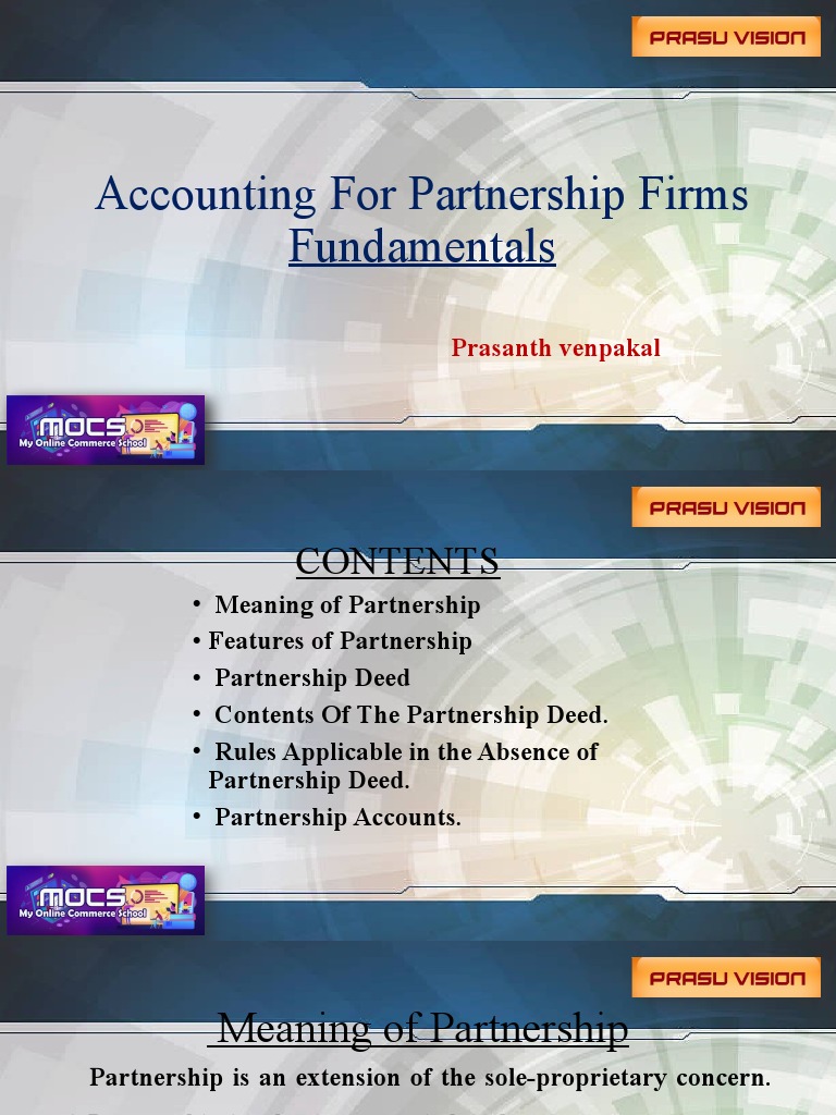 Partnership Accounting Fundamentals | PDF | Partnership | Interest