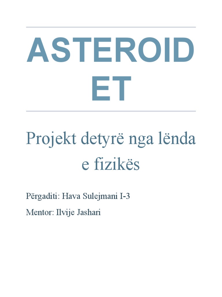 Asteroidet | PDF