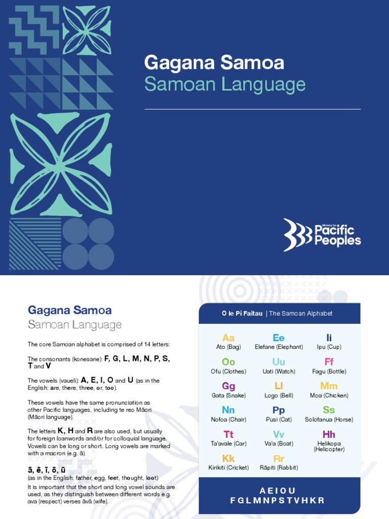 Gagana Samoa Samoan Language | PDF | Linguistics | Languages