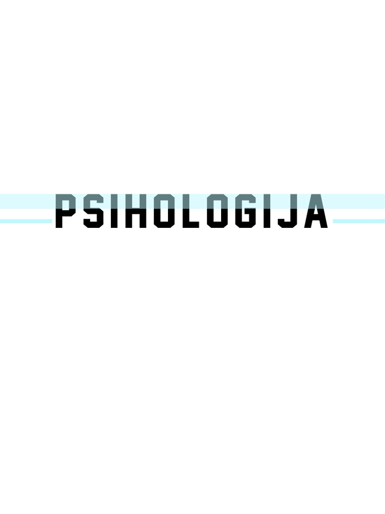 PSIHOLOGIJA - Zapiski Za Maturo | PDF