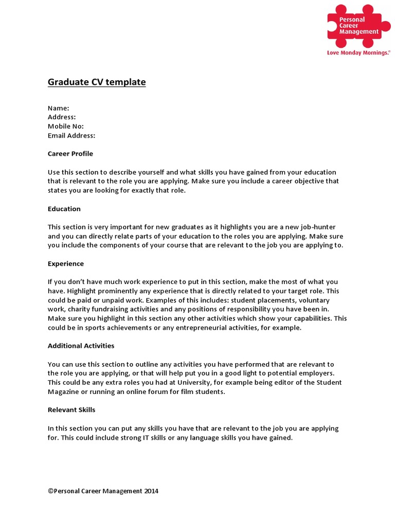 Graduate CV Template | PDF