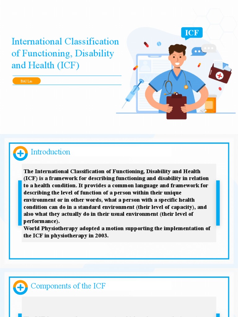 International Classification Of Functioning Disability And Health Icf