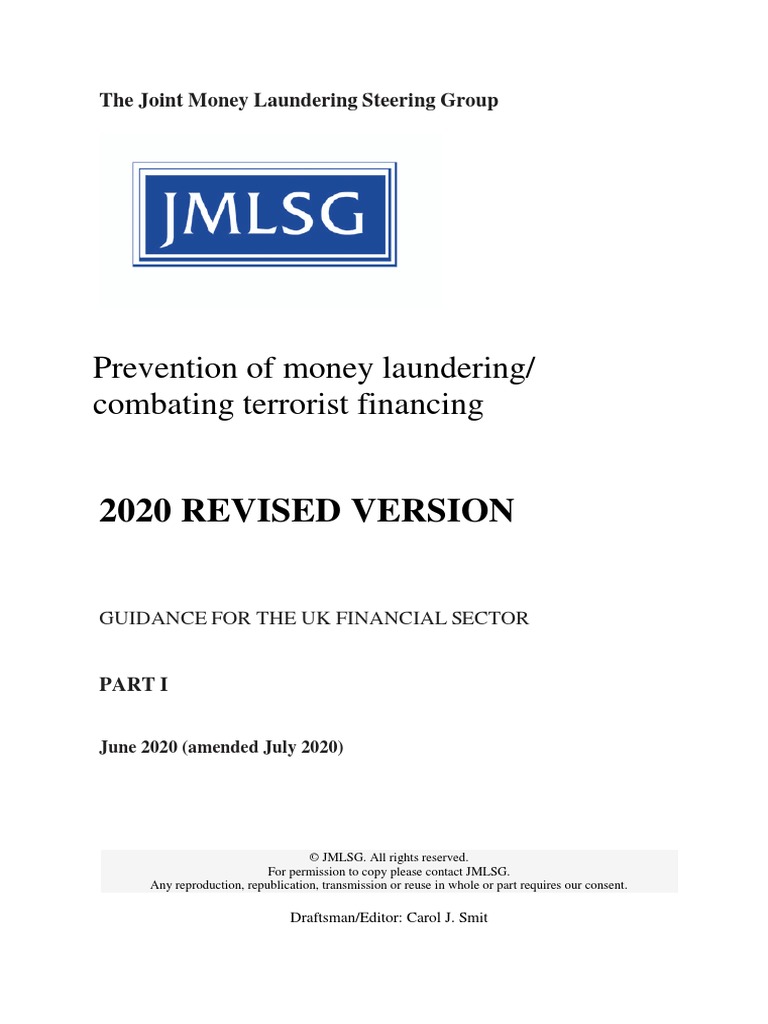 JMLSG Guidance - Part I - July 2020 | PDF