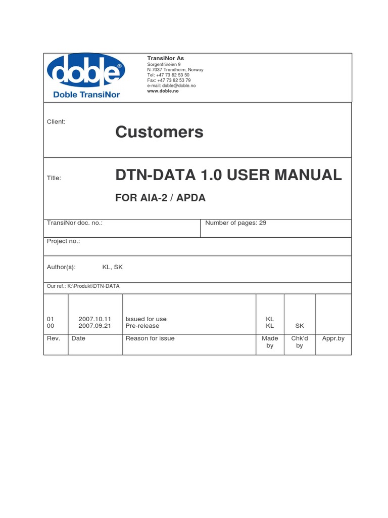 DTNData AIA User Manual | PDF | Microsoft Windows | Windows 2000