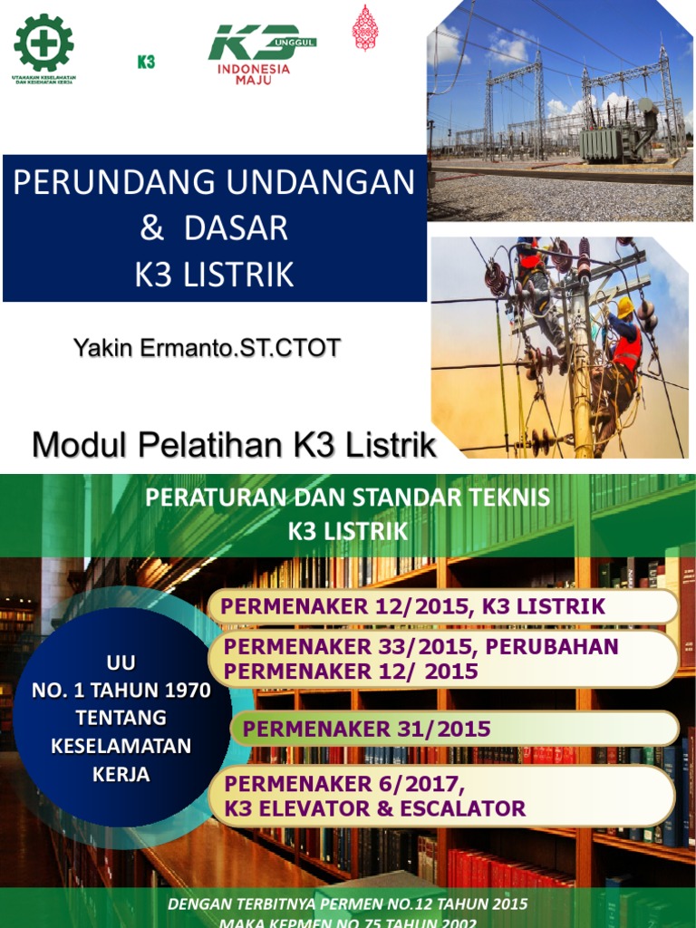 Modul Perundangan K3 LISTRIK | PDF