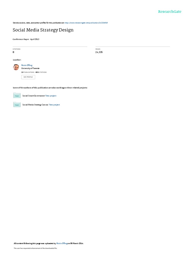 Social Media Strategy Design Version 1 | PDF Social Media Strategy Design Version 1 | PDF