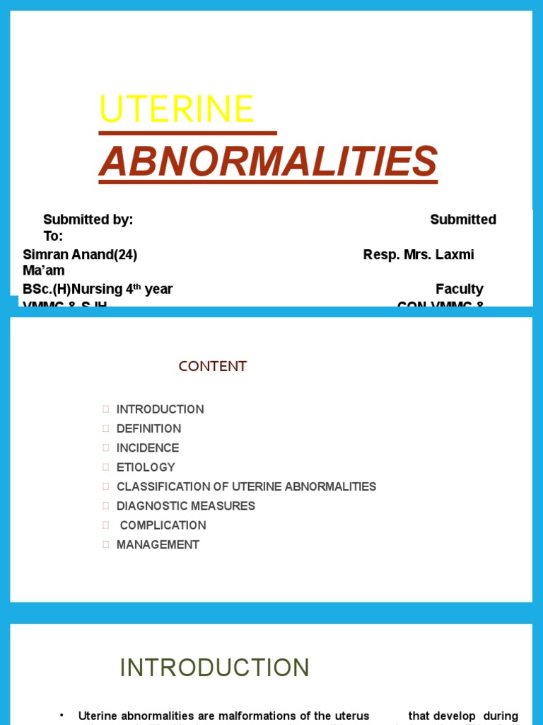 Uterine Displacement Main | PDF | Uterus | Gynaecology