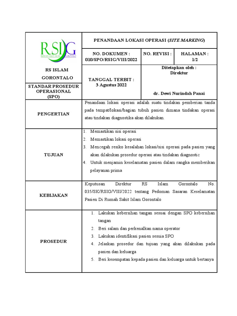 Spo Site Marking SKP 4 | PDF