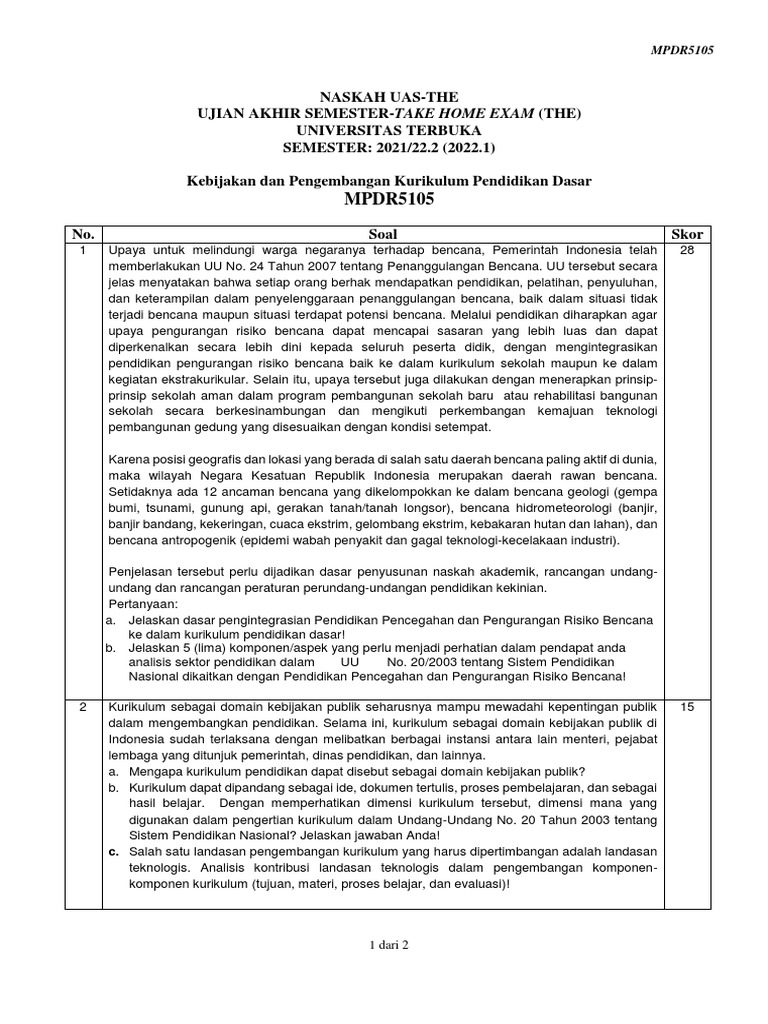 Naskah Kurikulum | PDF