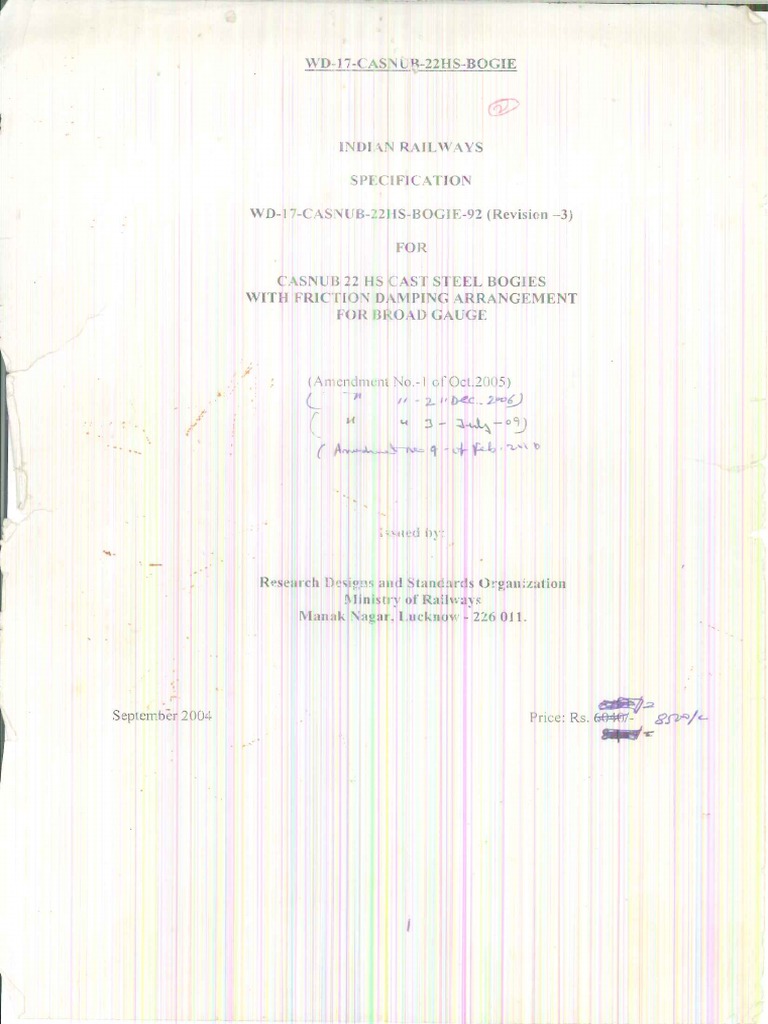 A) WD 17 Casnub 22hs Bogie 92 (Rev. 3) | PDF