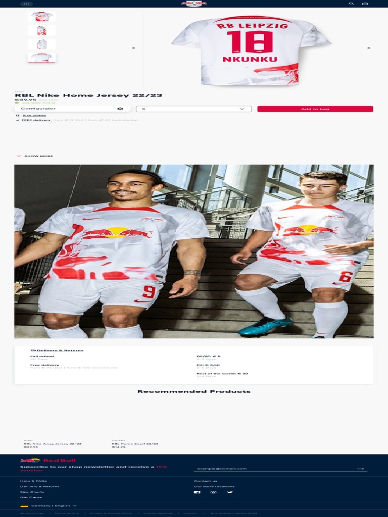 RB Leipzig Shop RBL Nike Home Jersey 2223 Only Here at | PDF