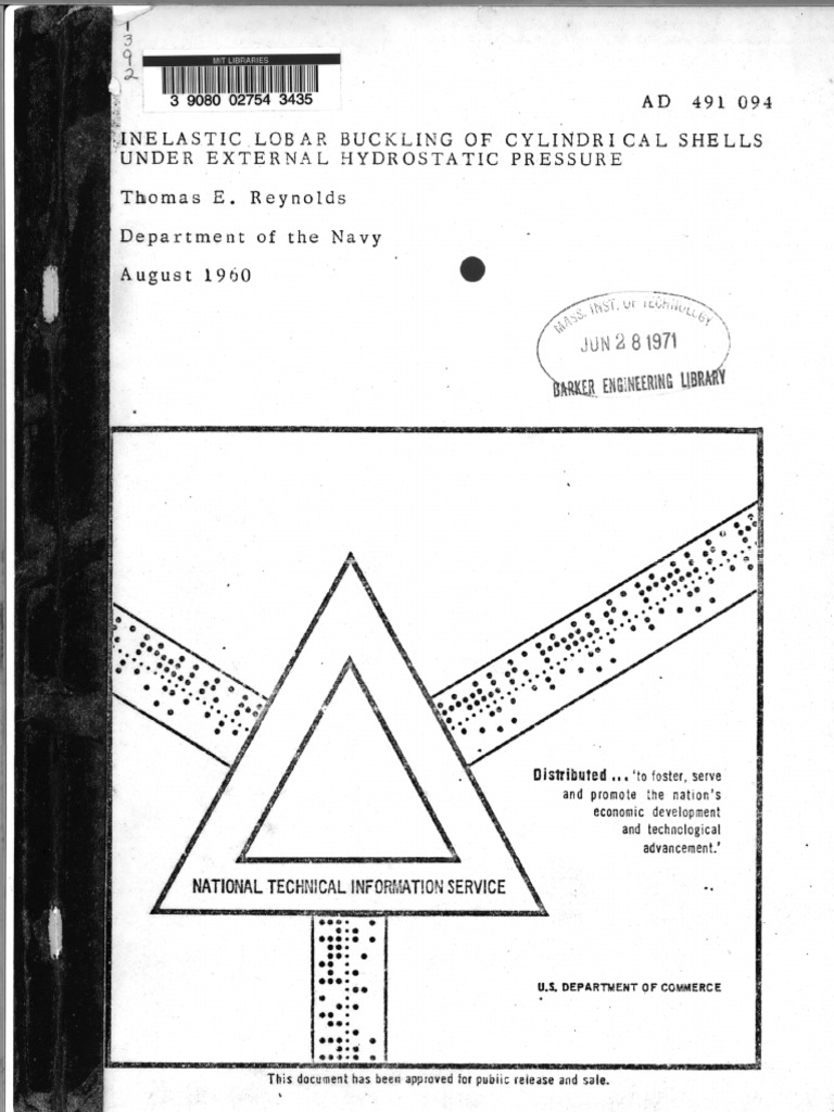 DTMB 1960 1392 | Download Free PDF | Buckling | Deformation (Engineering)