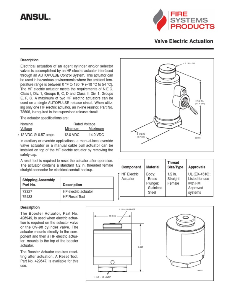 HF Electric Actuator Datapage | PDF