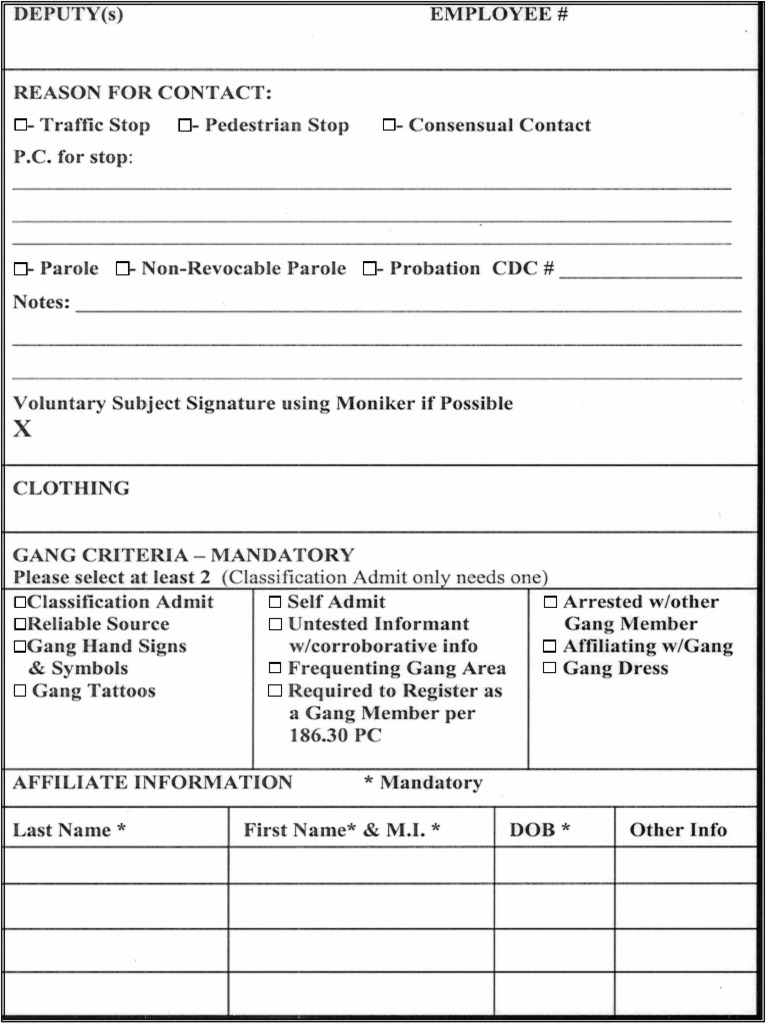 Field Interview Card Page 2 | PDF