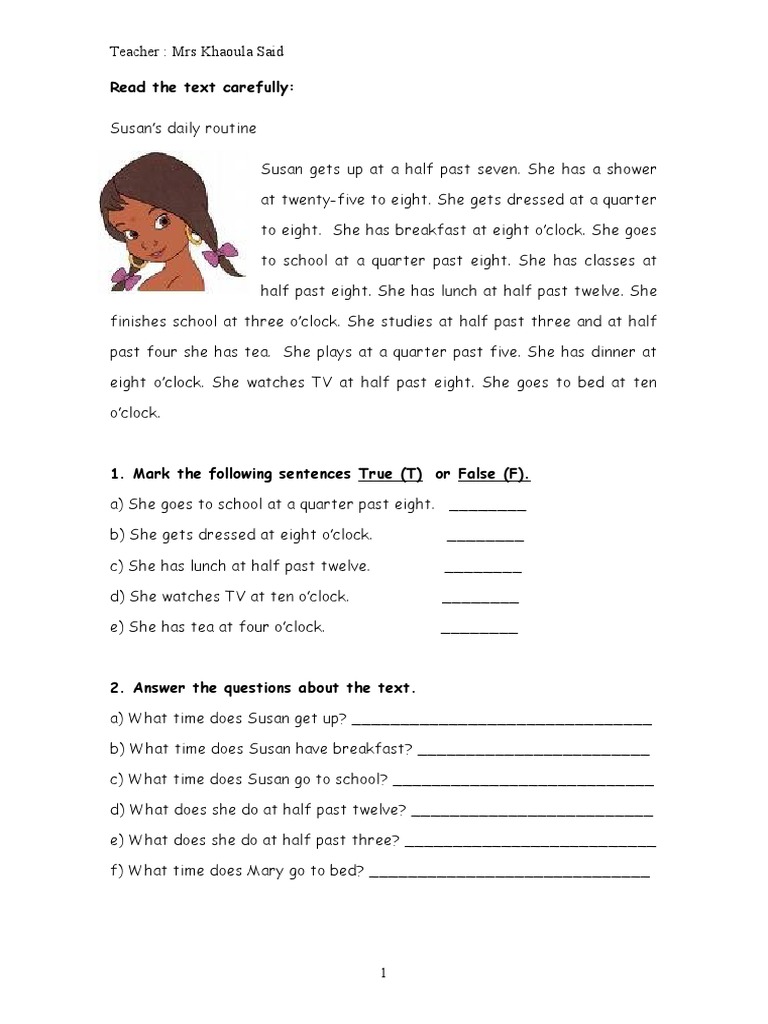 Reading Comprehension | PDF