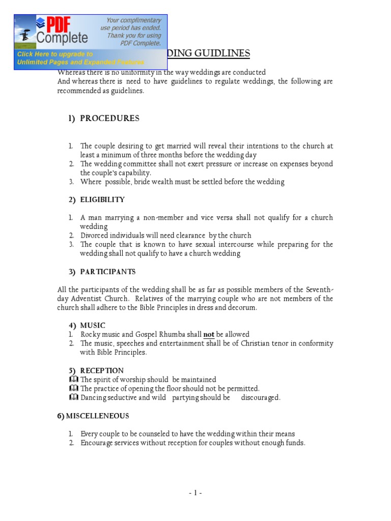 Marriage WEDDING GUIDLINE | PDF | Marriage | Marriage, Unions And ...